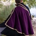 Renaissance Wool One Shoulder Capelet, Medieval LARP Cosplay - Etsy