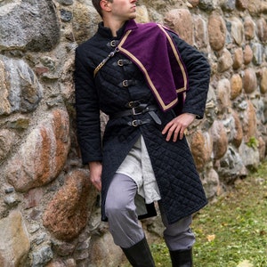 Renaissance One Shoulder Cape, Half Cape Decorated With Trims ...