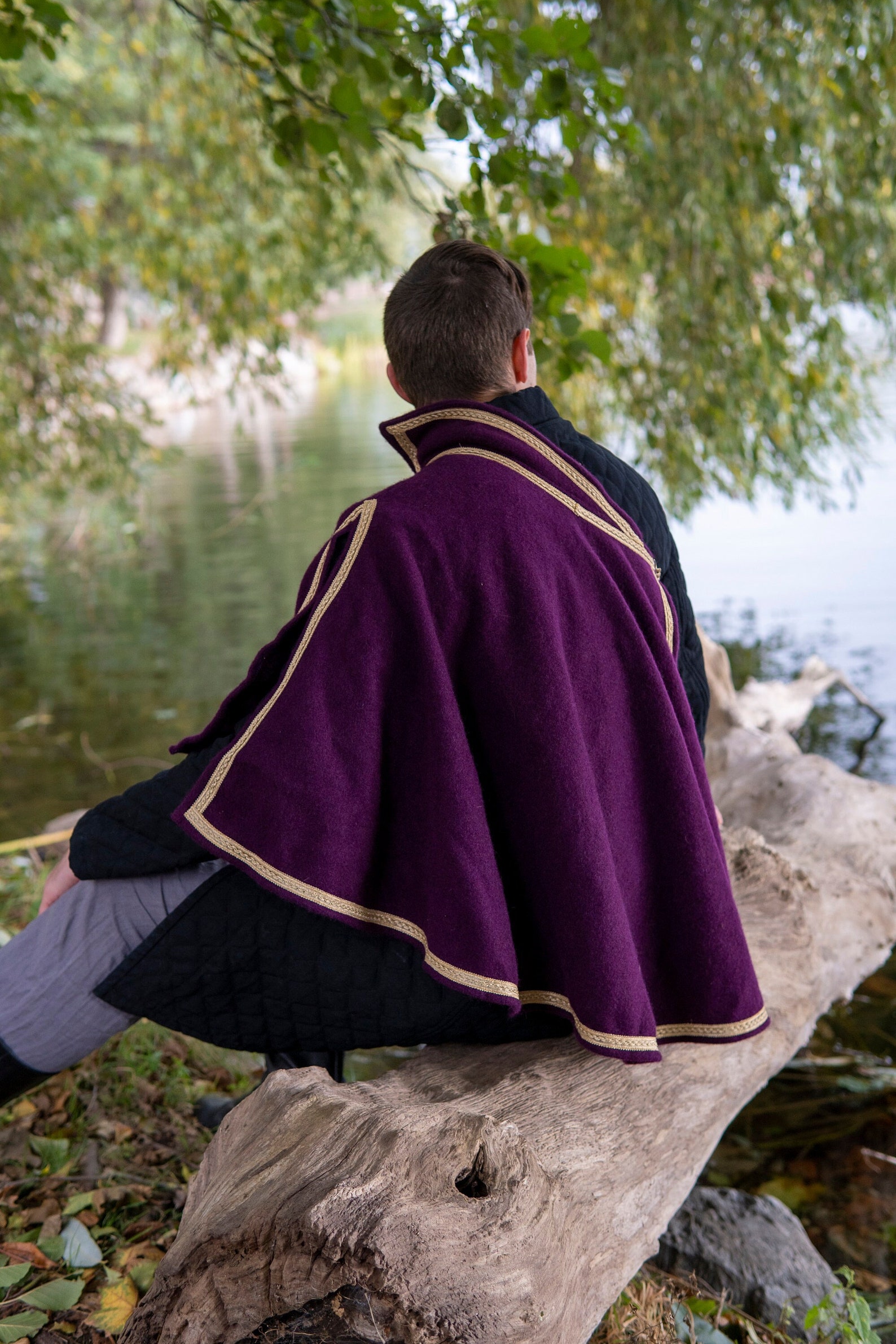 Renaissance Wool One Shoulder Capelet, Medieval LARP Cosplay - Etsy