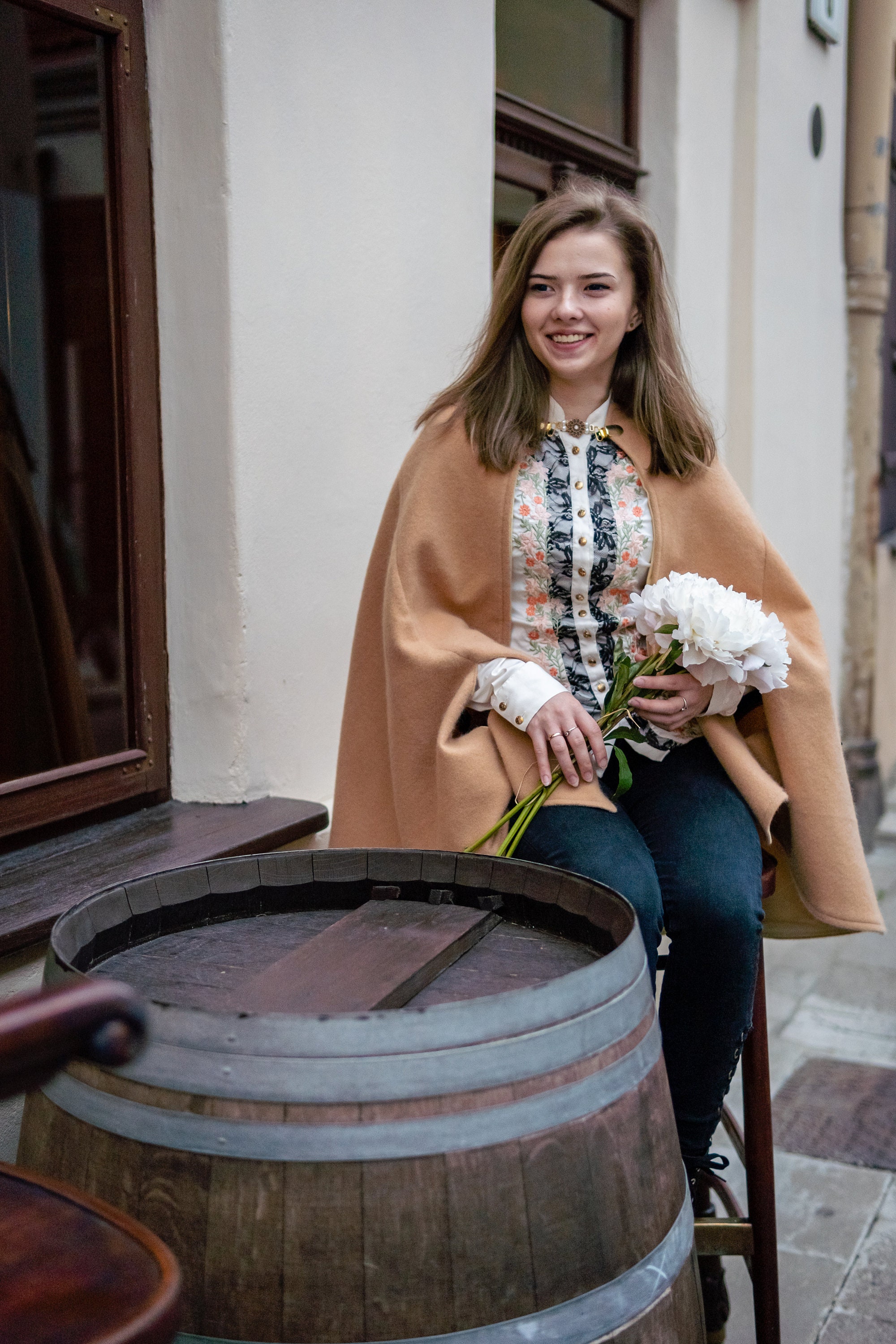 Hoodless Short Cape With Arm Slits Elegant Victorian Cloak | Etsy
