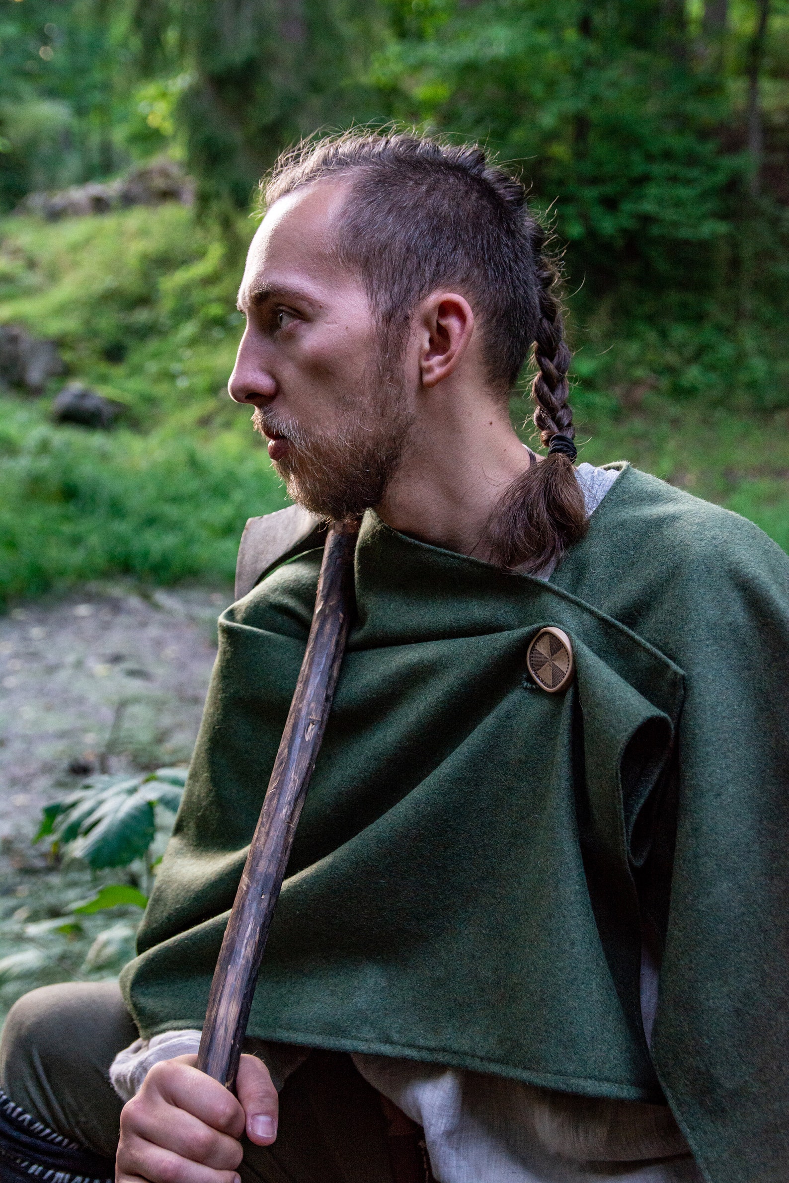 Medieval Viking Wool Cloak - Hoodless Celtic Cape - LARP, Cosplay ...