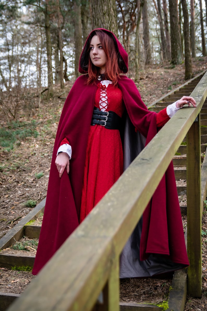 Hooded Cloak With Arm Slits Medieval Cloak Viking Cloak - Etsy Ireland
