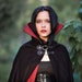 Vampire Victorian Cloak, Gothic Cloak, High Collar Medieval Cloak ...