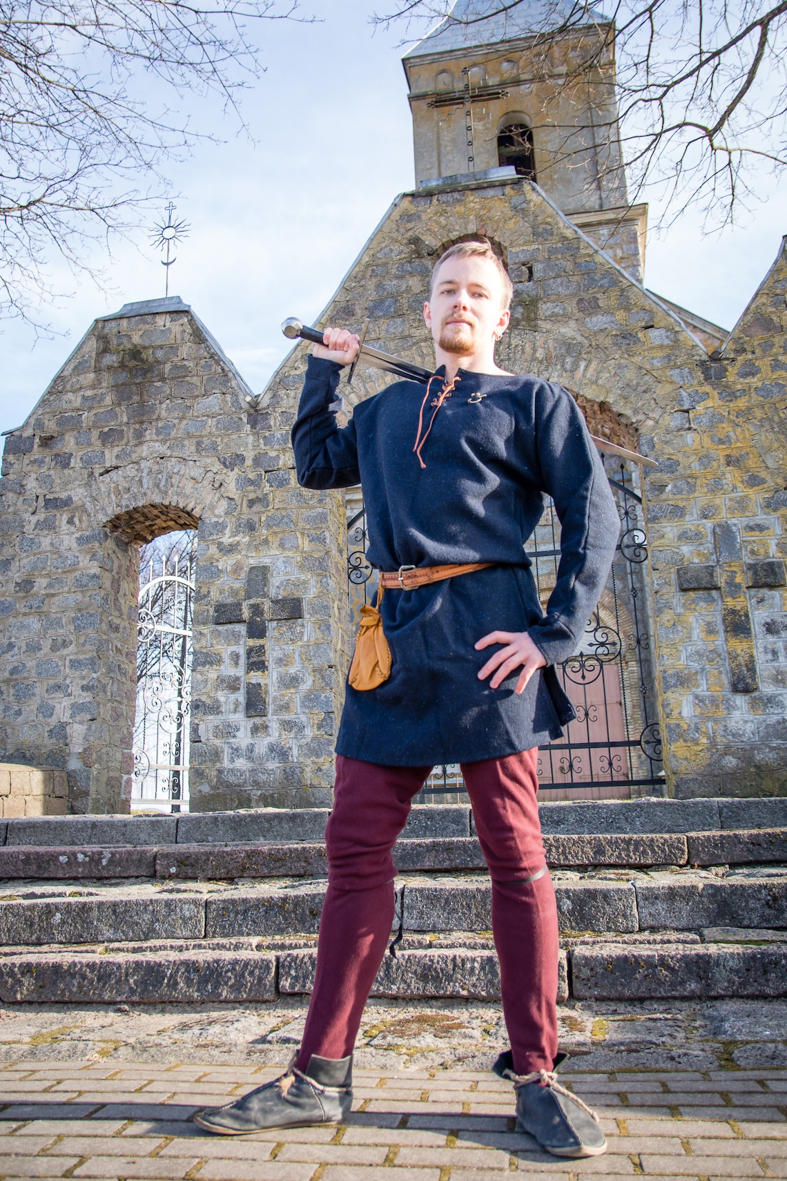 Medieval Woolen Shirt Viking Wool Tunic Celtic Shirt | Etsy