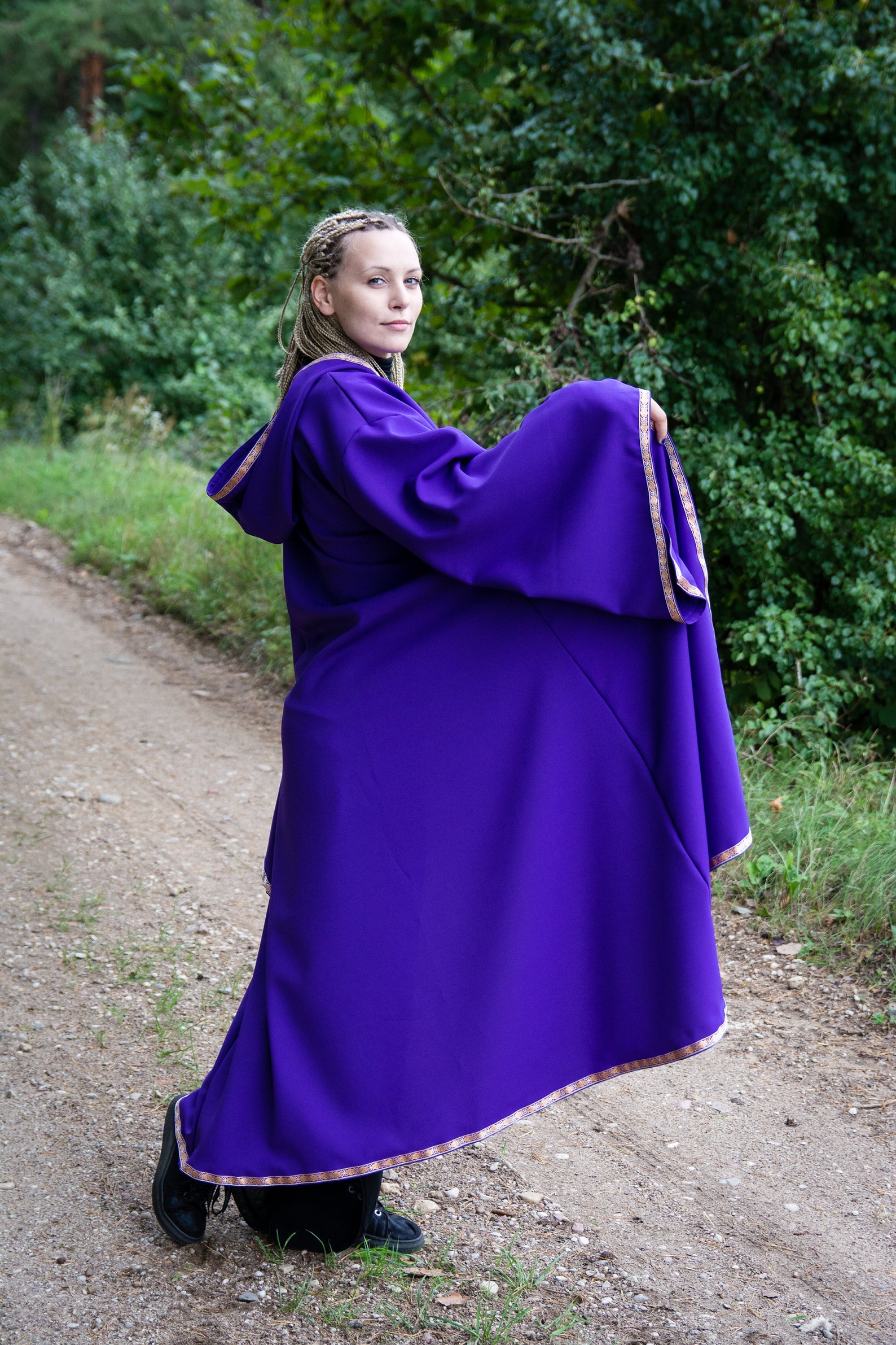 Wizard Hooded Mantle Mage Sleeved Cloak Sorcerer Robe Witch | Etsy