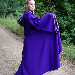 Wizard Hooded Mantle, Mage Sleeved Cloak, Sorcerer Robe, Witch Cosplay ...