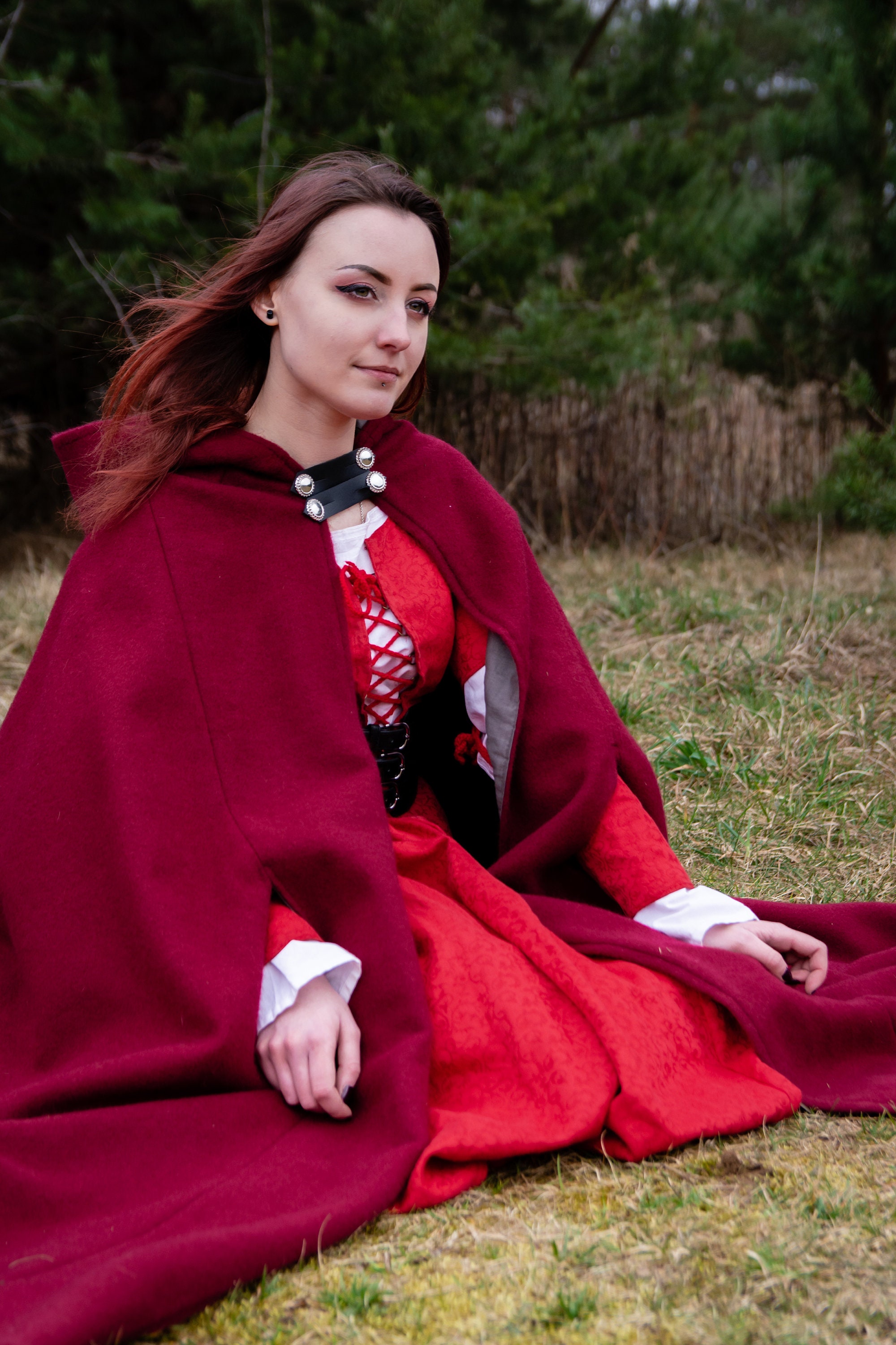 Hooded Cloak With Arm Slits Medieval Cloak Viking Cloak - Etsy Canada