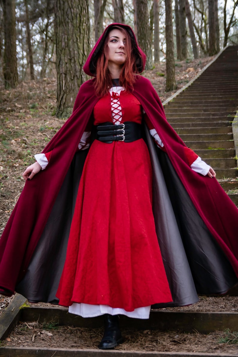 Hooded Cloak With Arm Slits Medieval Cloak Viking Cloak - Etsy Ireland