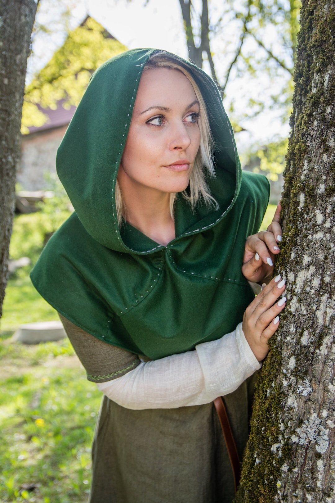 Medieval / Viking / Norse / Druid / Ranger / Bandit Wool Hood, Hooded ...