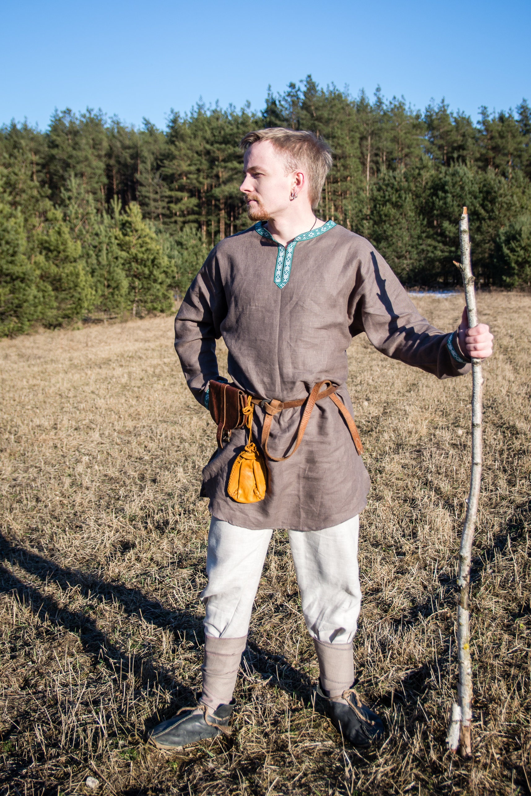 Medieval Linen Shirt Viking Tunic Celtic Shirt Historical - Etsy