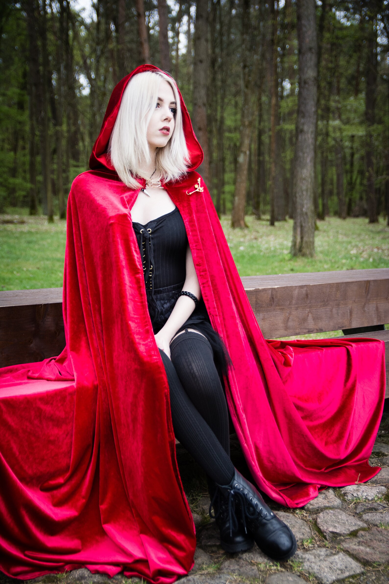 Hooded Cloak Fantasy Cloak Hooded Cape Red Riding Hood - Etsy