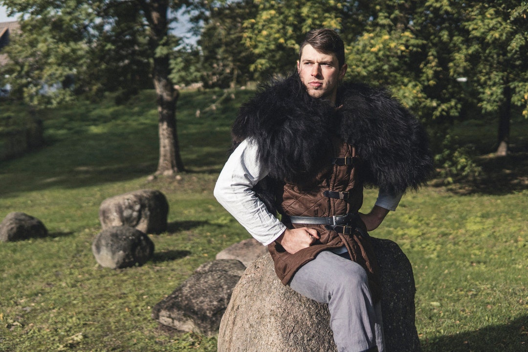 Sheep Pelt Fur Cape, Faux Fur Cape, Viking Pelt Drape, Barbarian Cloak ...