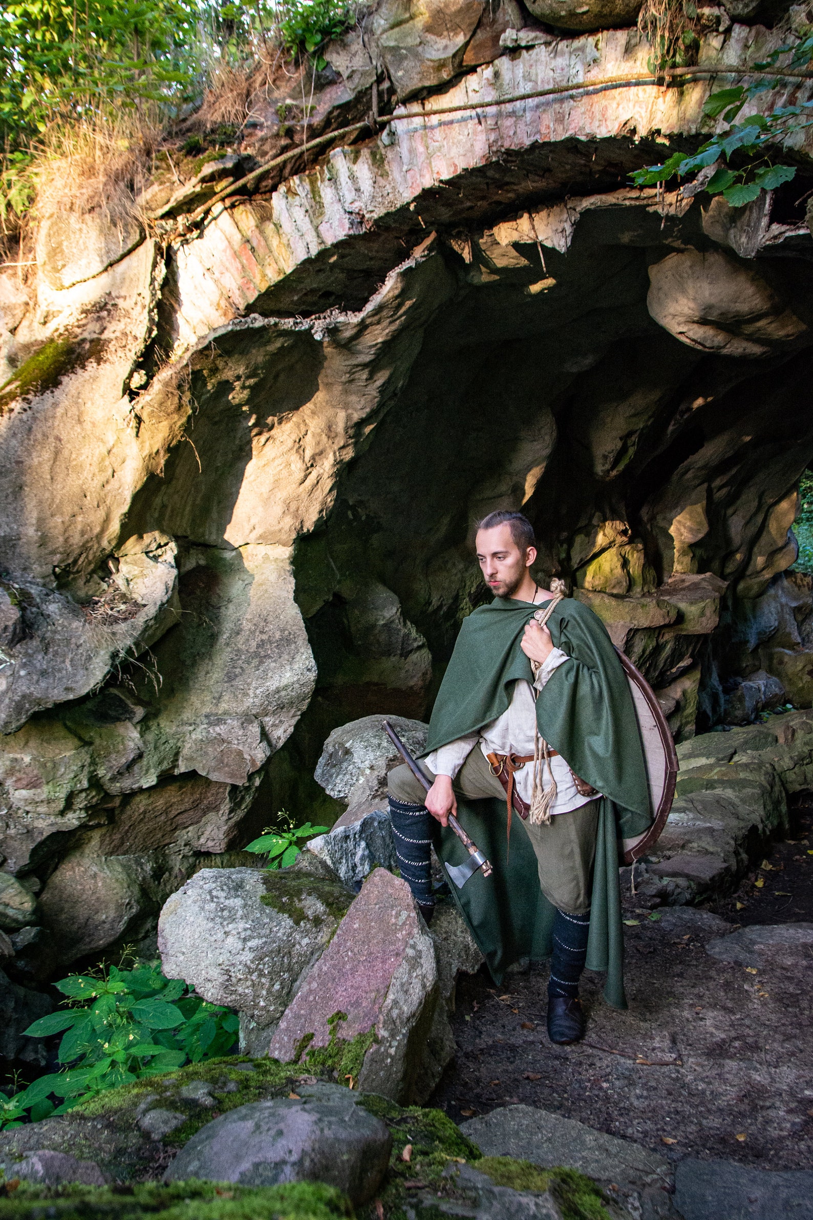 Medieval Viking Wool Cloak - Hoodless Celtic Cape - LARP, Cosplay ...