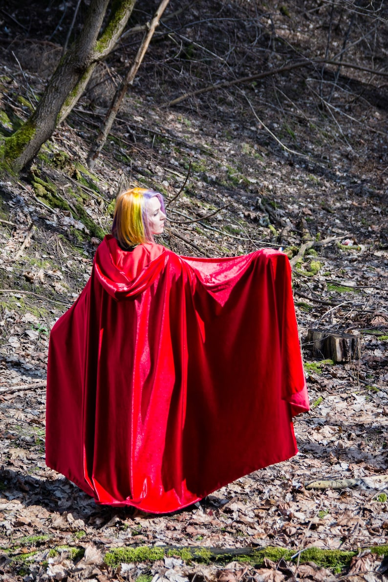 Hooded Cloak Fantasy Cloak Hooded Cape Red Riding Hood - Etsy