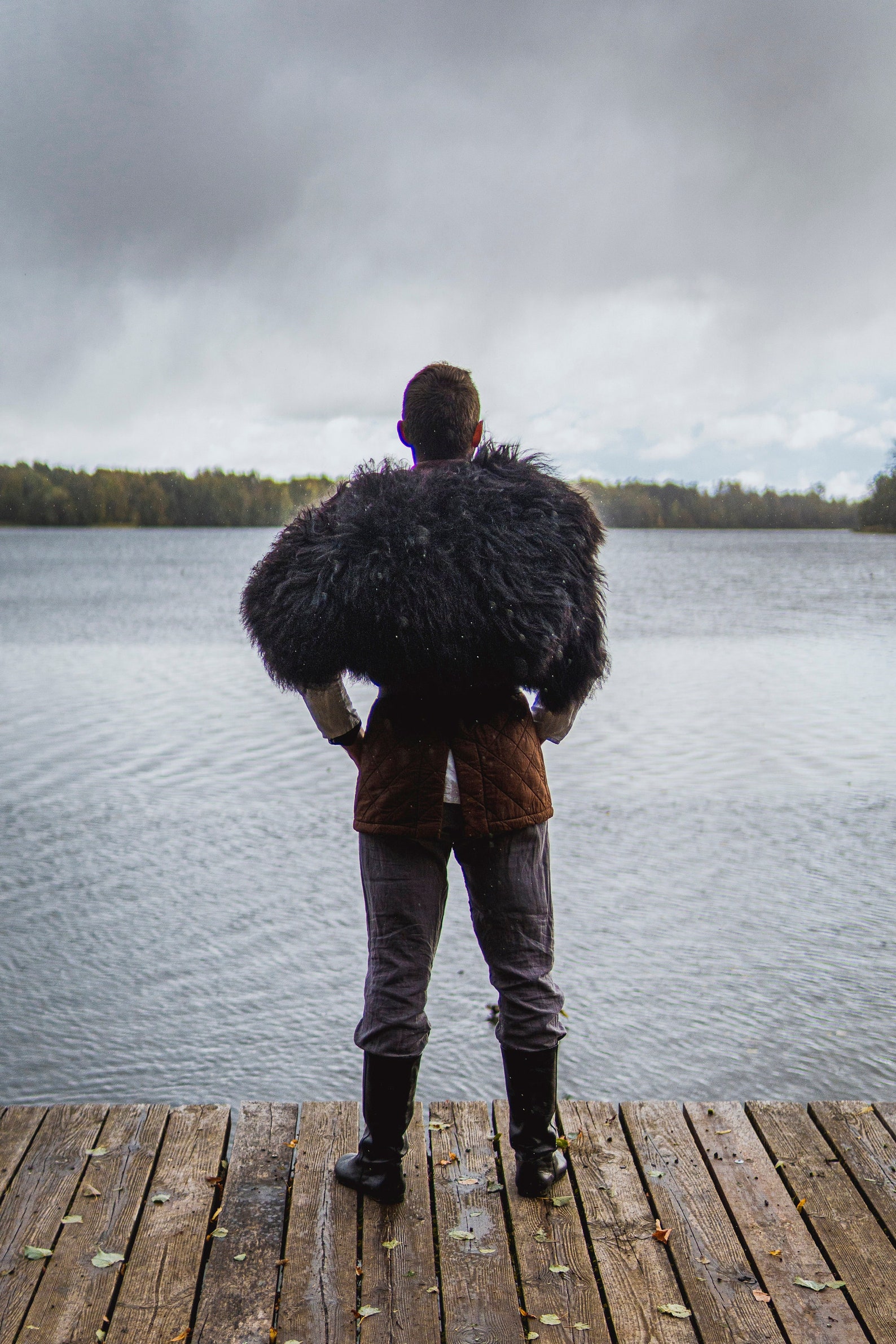 Sheep Pelt Fur Cape, Faux Fur Cape, Viking Pelt Drape, Barbarian Cloak ...