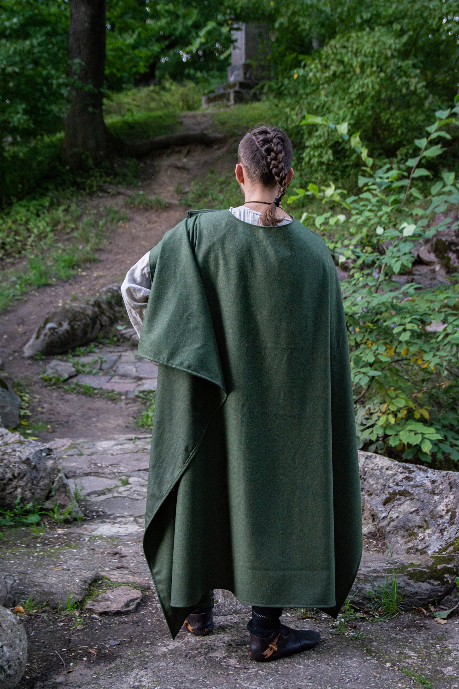 Medieval Viking Wool Cloak - Hoodless Celtic Cape - LARP, Cosplay ...