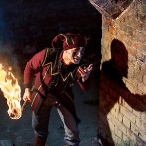 Medieval Jester Costume, Evil Joker Outfit, Fantasy Carnival Clothing ...