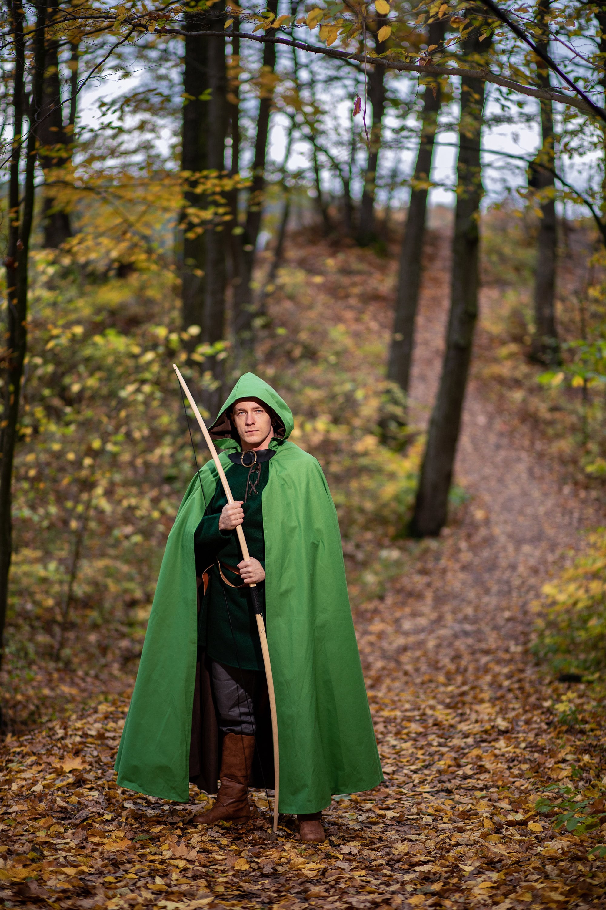 Waterproof Waxed Cotton Ranger Cloak - Medieval Viking LARP Cape - Wind ...