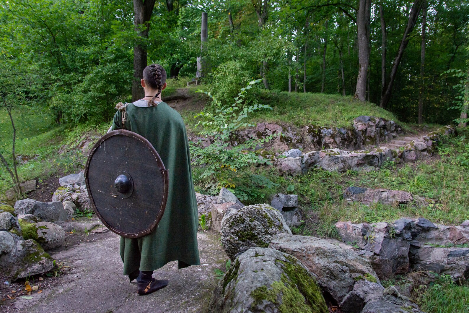 Medieval Viking Wool Cloak - Hoodless Celtic Cape - LARP, Cosplay ...