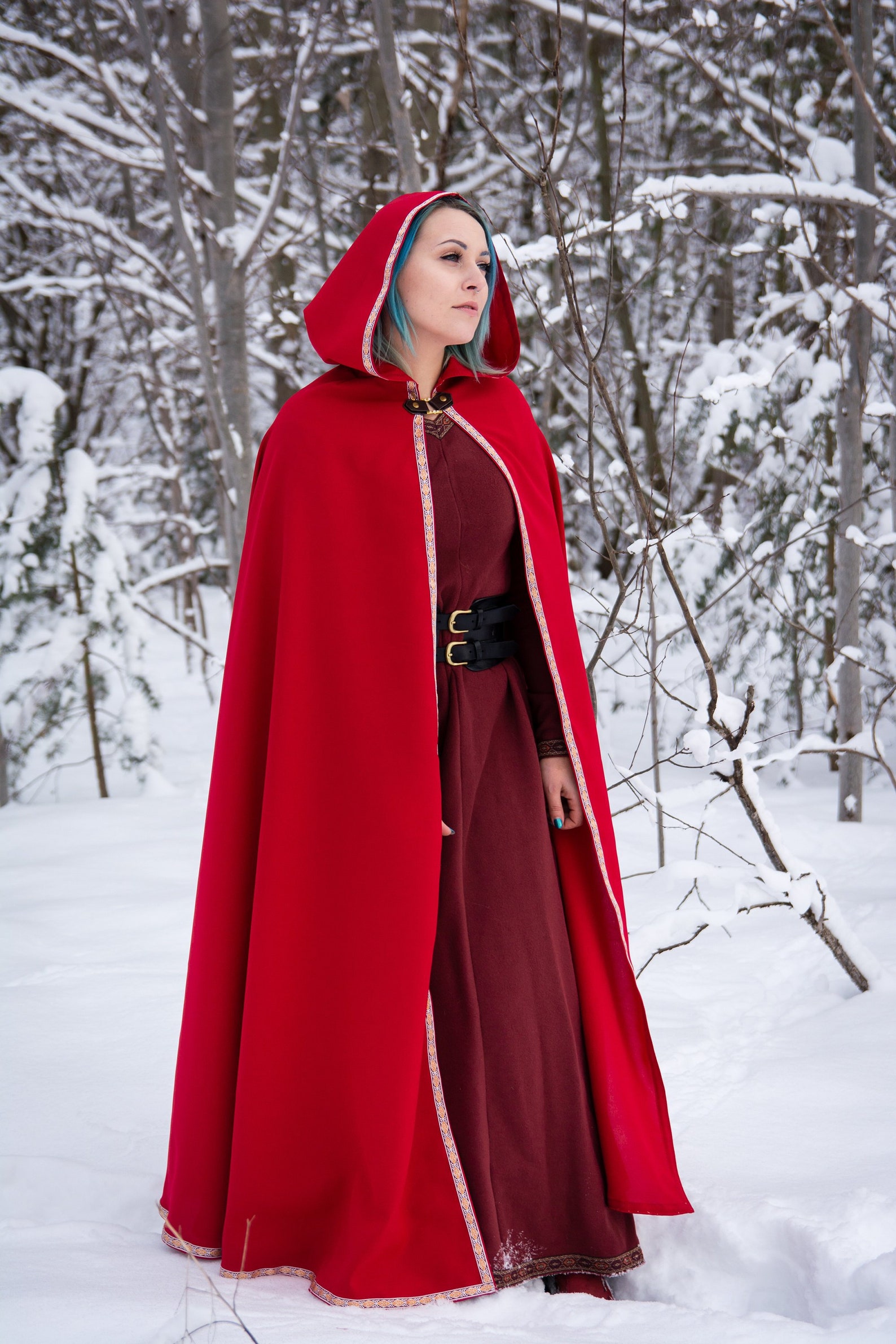 Mystical Hooded Cloak - Elven Wizard Renaissance Costume - Etsy
