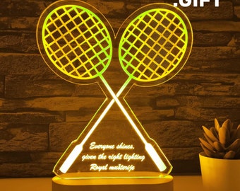 Vintage Tennis Racket Lamp Quirky Upcycled Sports Light LED - Etsy