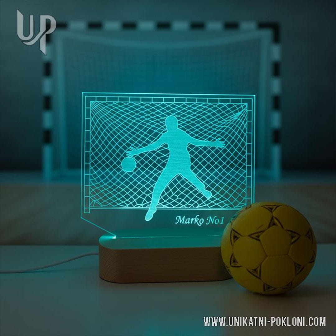 Handball Goalkeeper LED Lamp: Personalized Sports Gift - Etsy