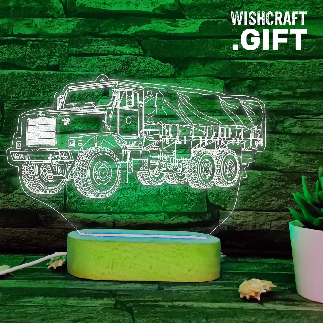 Military Truck LED Lamp: Army Soldier Gift, Customizable - Etsy