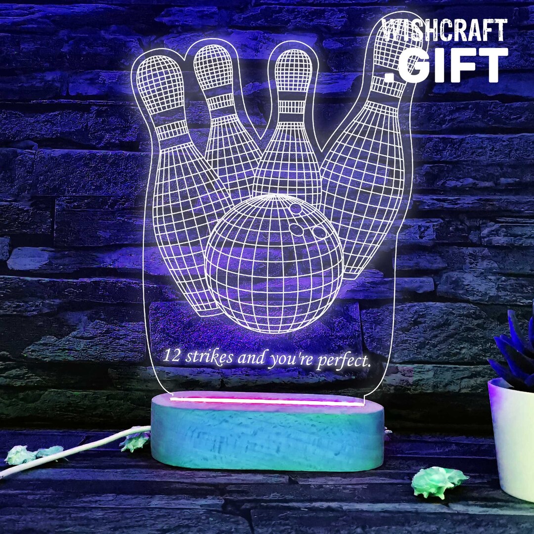 Personalisierte Bowling-LED-Lampe: Bowling-Fan Geschenk - Etsy.de