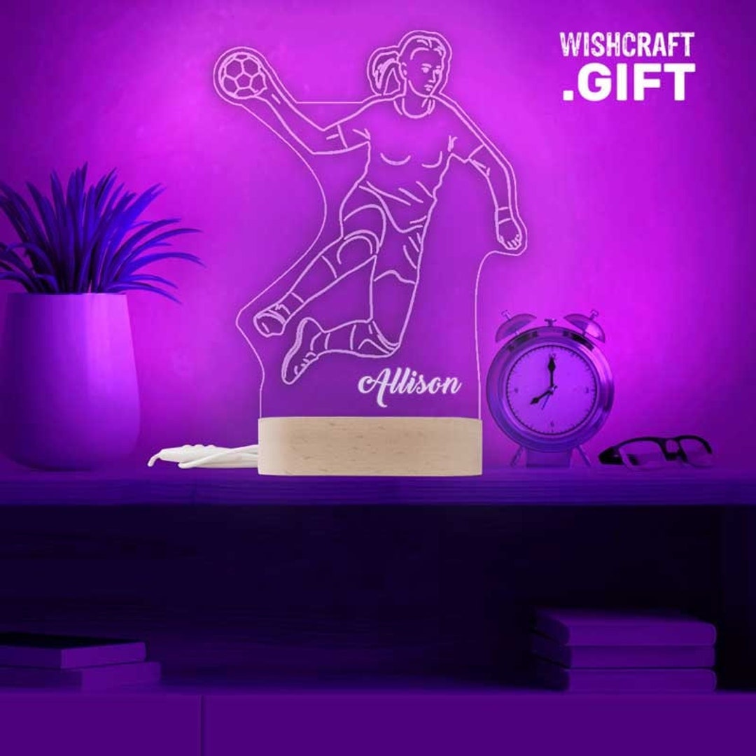 Female Handball Player Gift, LED Lamp, Handball Girl Player Gift, Gift ...
