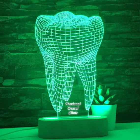 Dentist LED Lamp 3D Tooth Gift for Dentist Dentist Clinic - Etsy