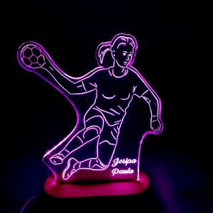 Female Handball Player Gift, LED Lamp, Handball Girl Player Gift, Gift ...