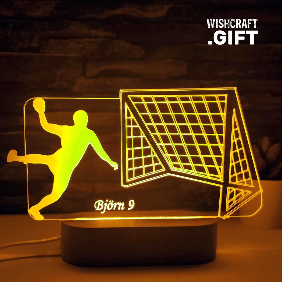 Handball Lampe: Personalisiertes 3D-LED-Licht, Sportfan Geschenk - Etsy.de