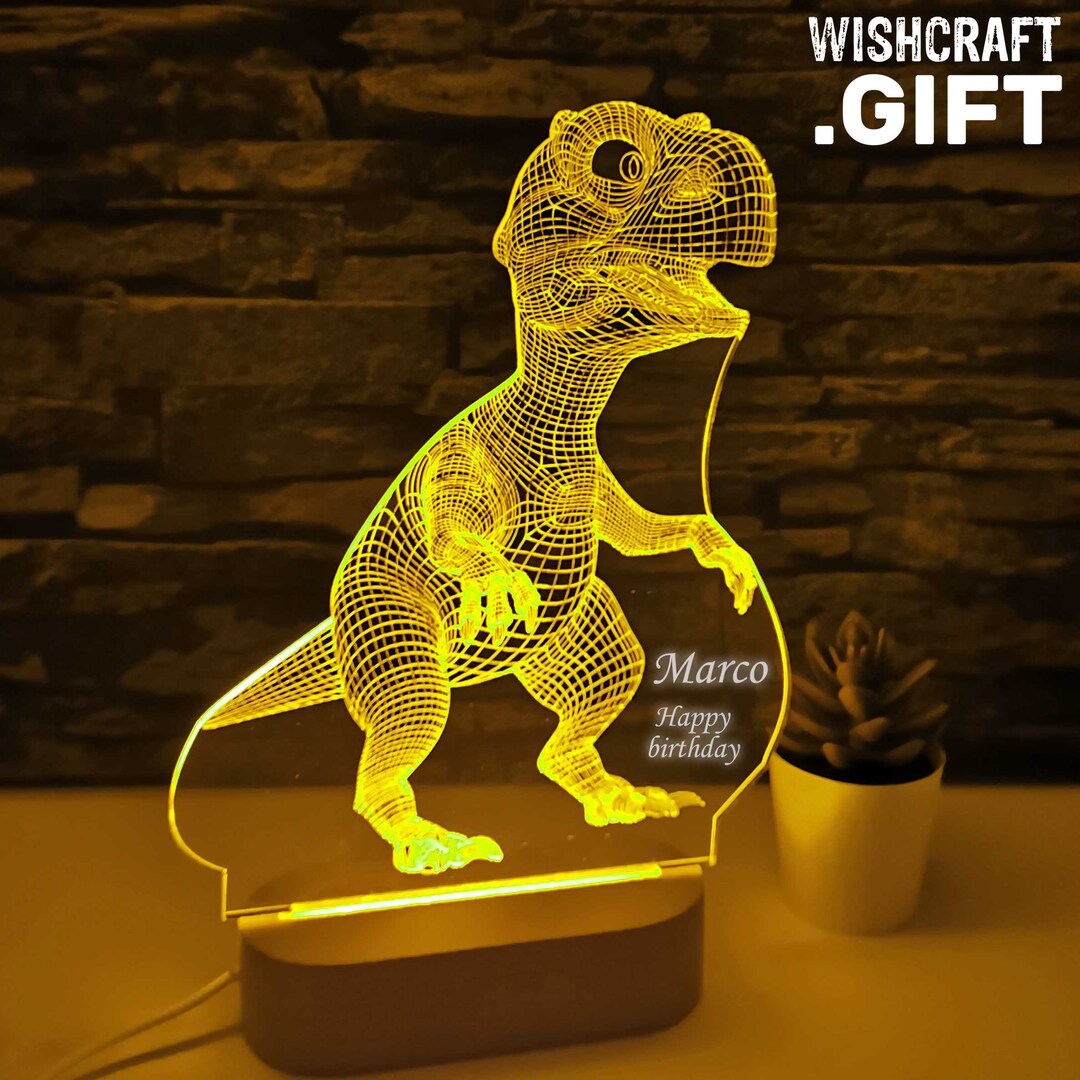 3D Dinosaur Lamp: Color Changing T-rex Night Light - Etsy UK