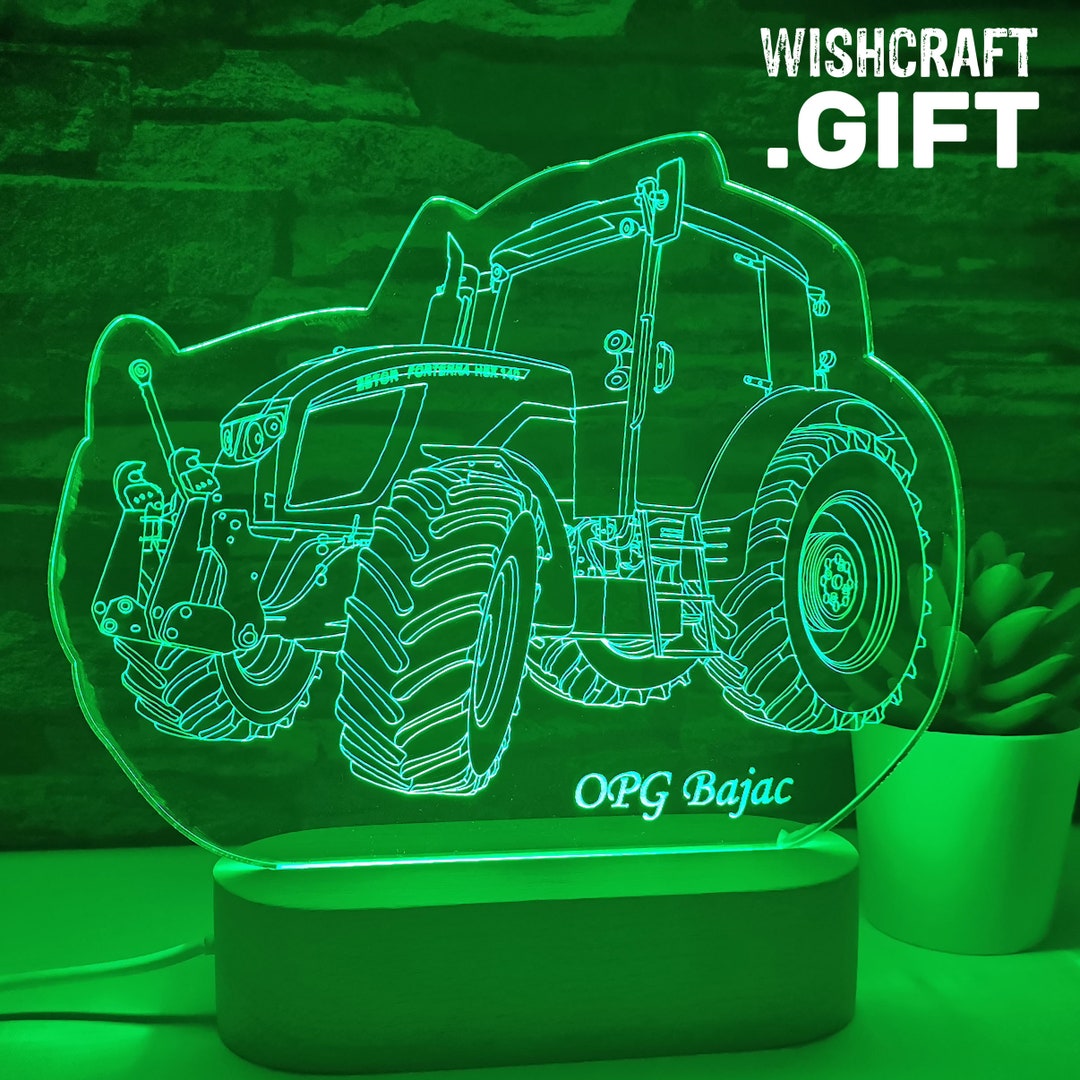 Tractor Lamp, Tractor Gift, LED Lamp, Gift for Him, Farm Lamp, Traktor ...
