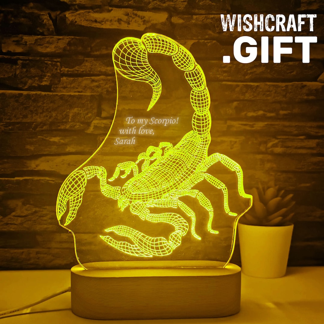 Scorpio Gift: 3D Scorpion LED Astrology Lamp - Etsy