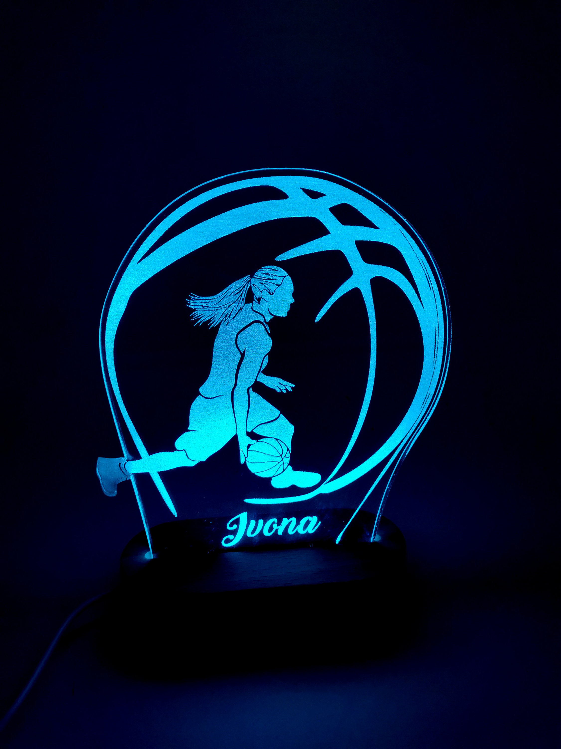 Personalized Girls Basketball LED Lamp, Custom Name Gift - Etsy