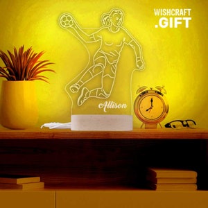 Female Handball Player Gift, LED Lamp, Handball Girl Player Gift, Gift ...