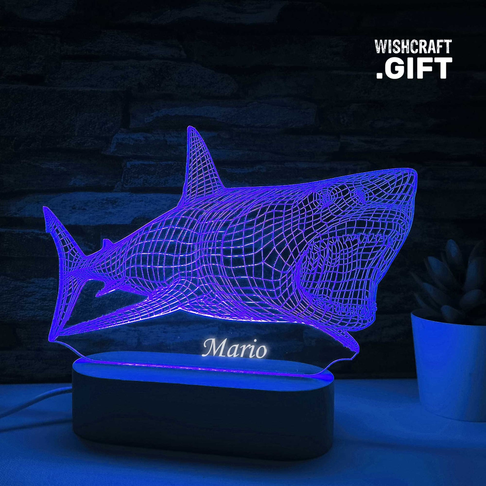 Shark 3D Led Lamp Shark Night Light Shark Night Lamp Jaws | Etsy