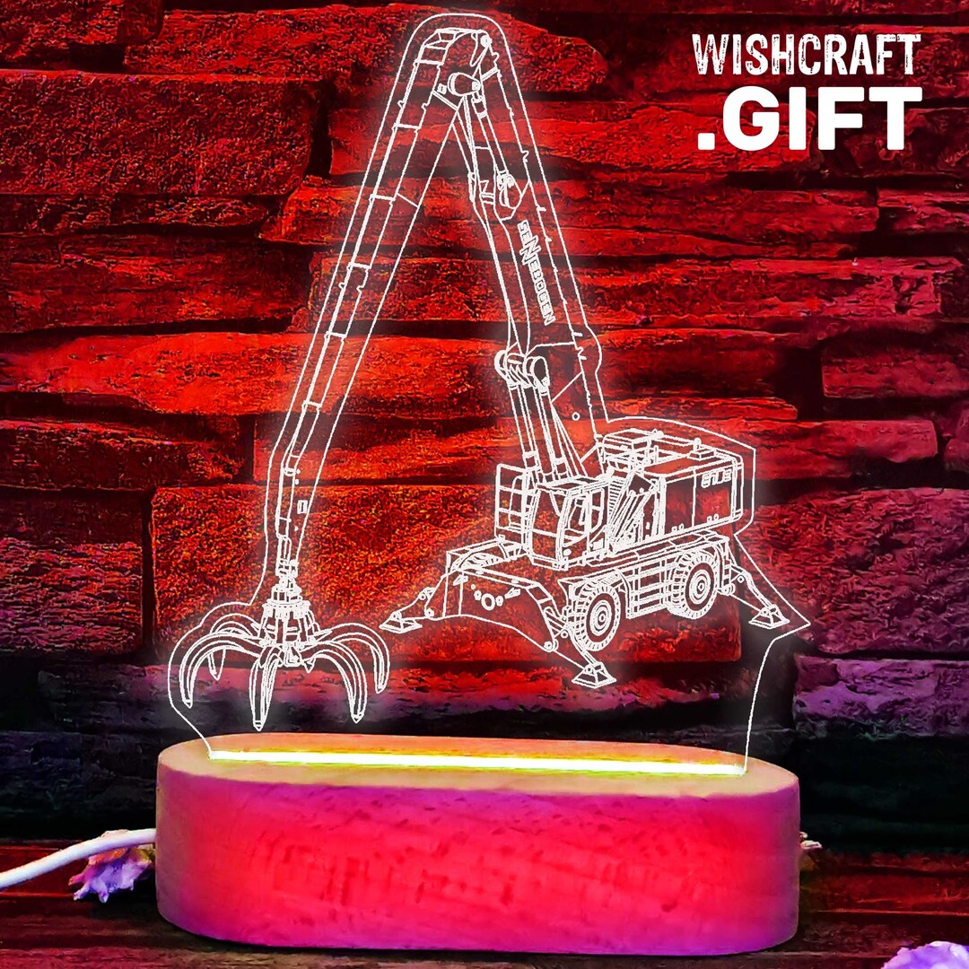 Crane Operator Gift: 3D LED Crane Lamp, Construction Decor - Etsy