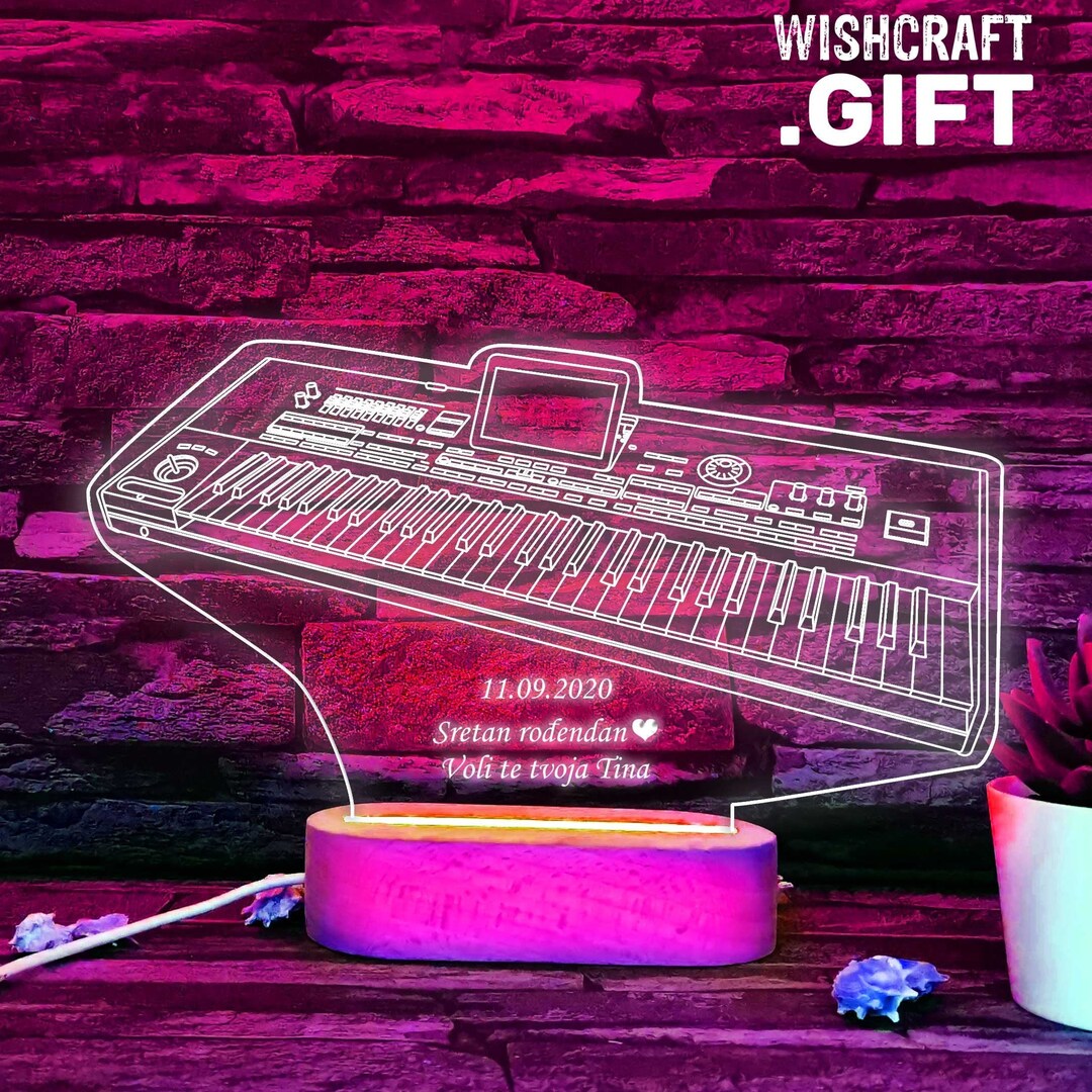Synthesizer LED Lamp: Musical Keyboard, Color Changing - Etsy