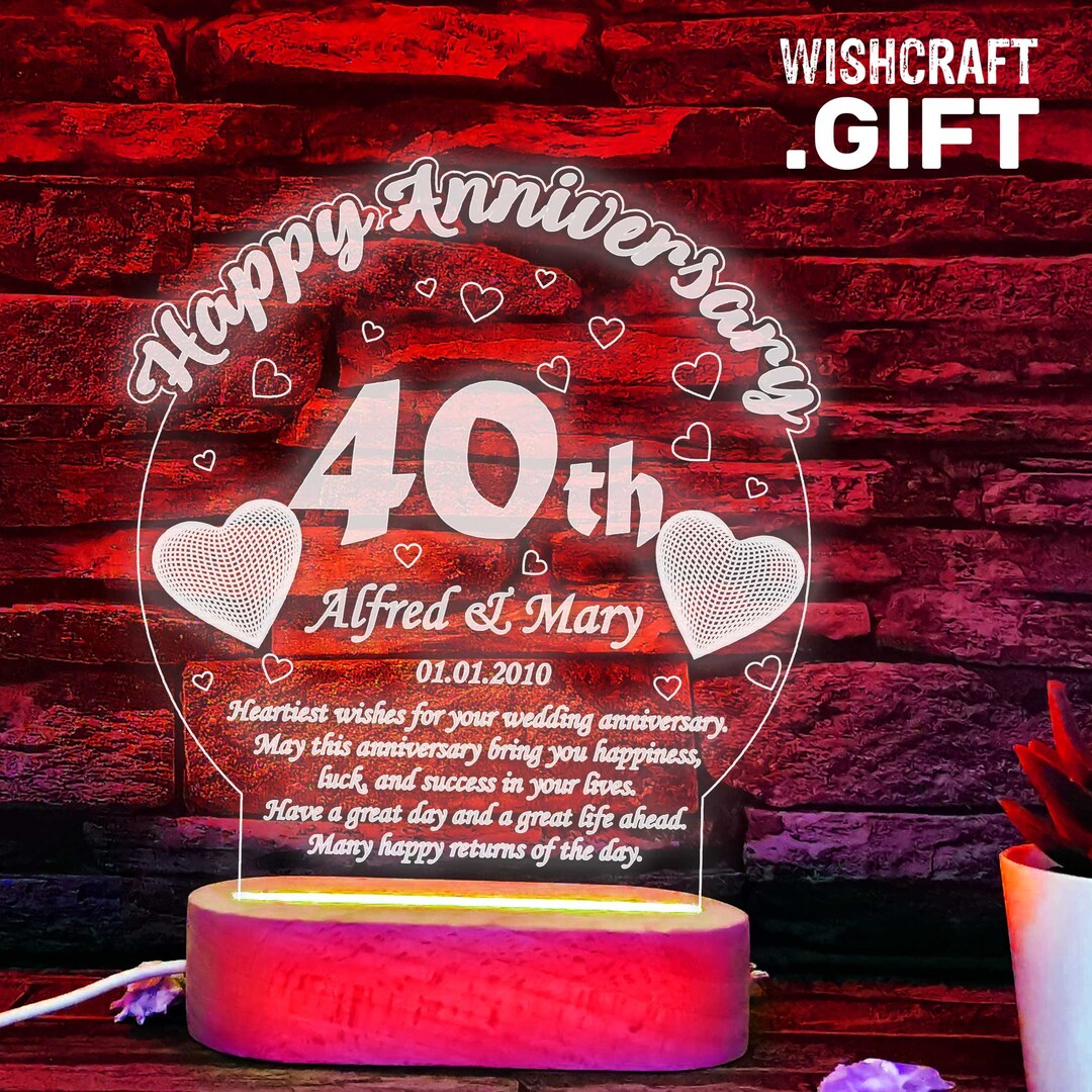 Ruby Anniversary Gift, Ruby Gift, 40th Years Wedding Anniversary Gift ...
