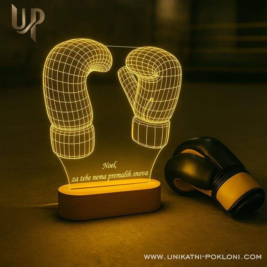 Personalized Boxing Glove LED Lamp - Gift for Boxer - Etsy
