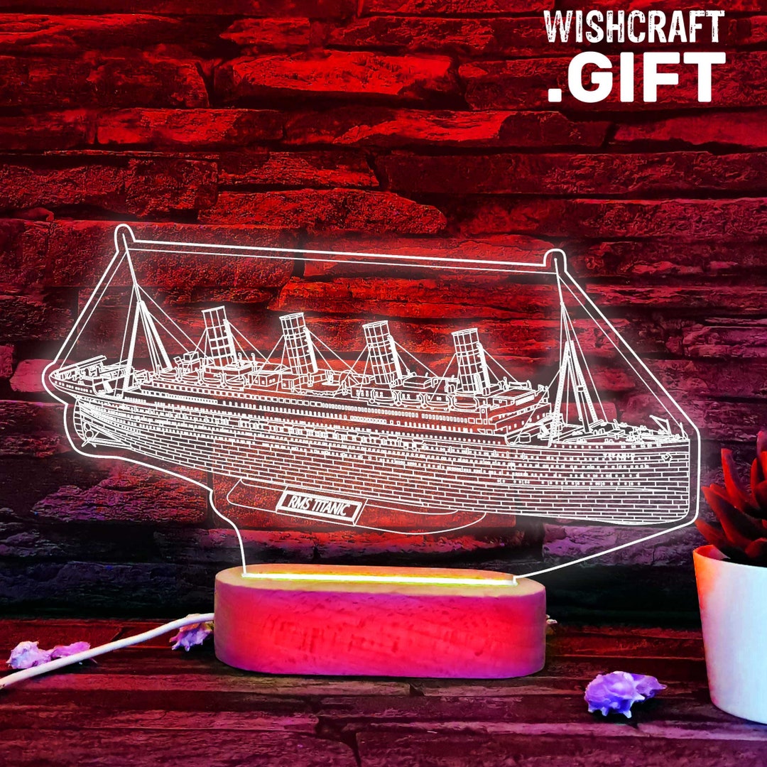 Titanic LED Lamp: Personalized Ship Decor, White Star Line Gift - Etsy