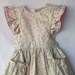 Handmade Traditional Pinafore Dress - Beige & Pink Strawberry Gingham ...