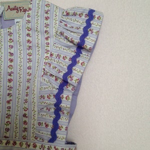 Handmade Traditional Style Pinafore Dress - Lilac Floral & Stripe ...