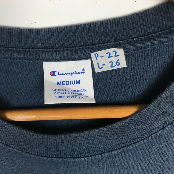 Rare!! Vintage 90s Champion Mini Logo Embroidered T S… - Gem