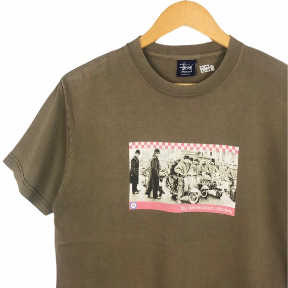 Vintage 90s Stussy Mods My Generation Photoprint Uk T… - Gem