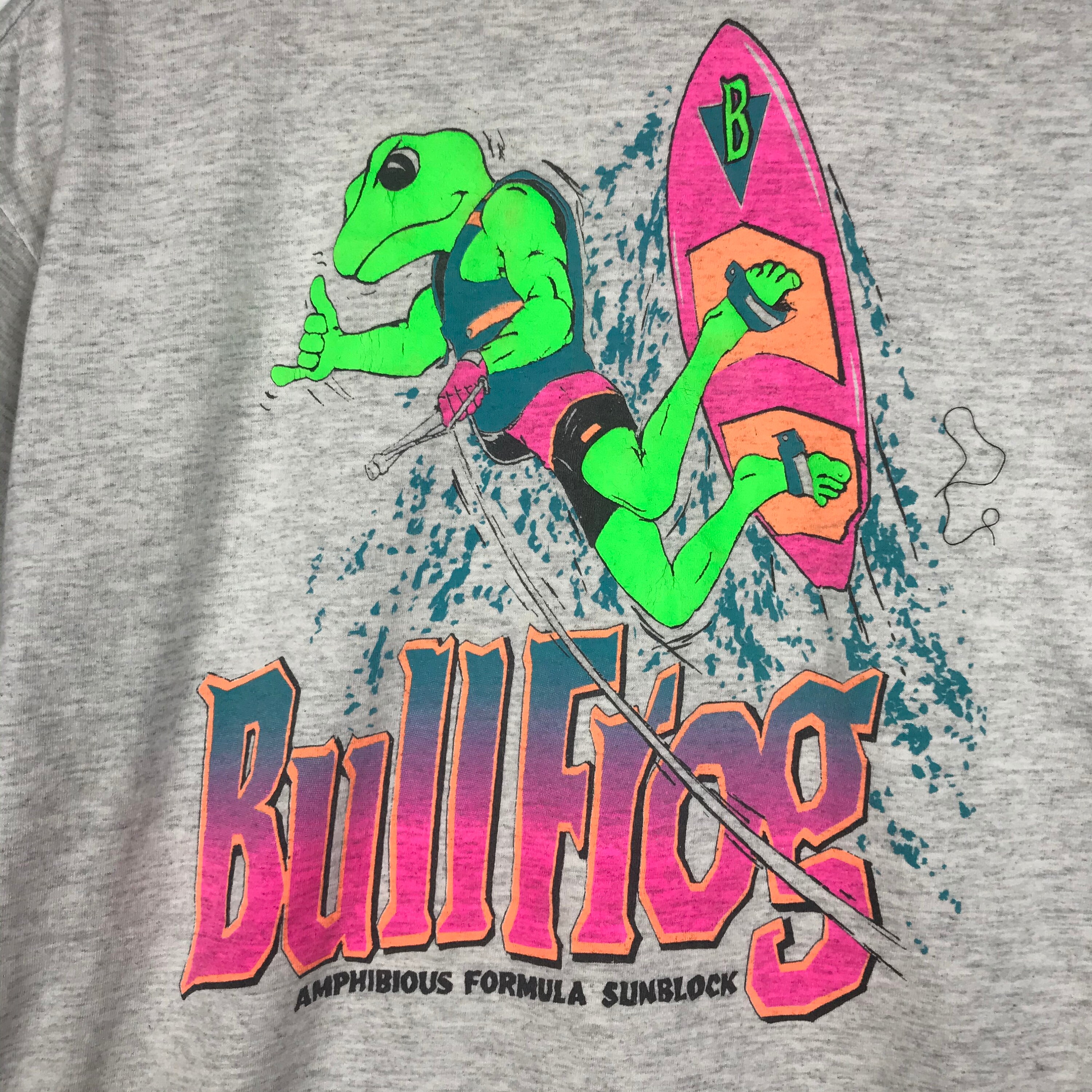 Rare Vintage 90s Bullfrog Sunblock Surf Graphic T Shirt / Surfboarding ...