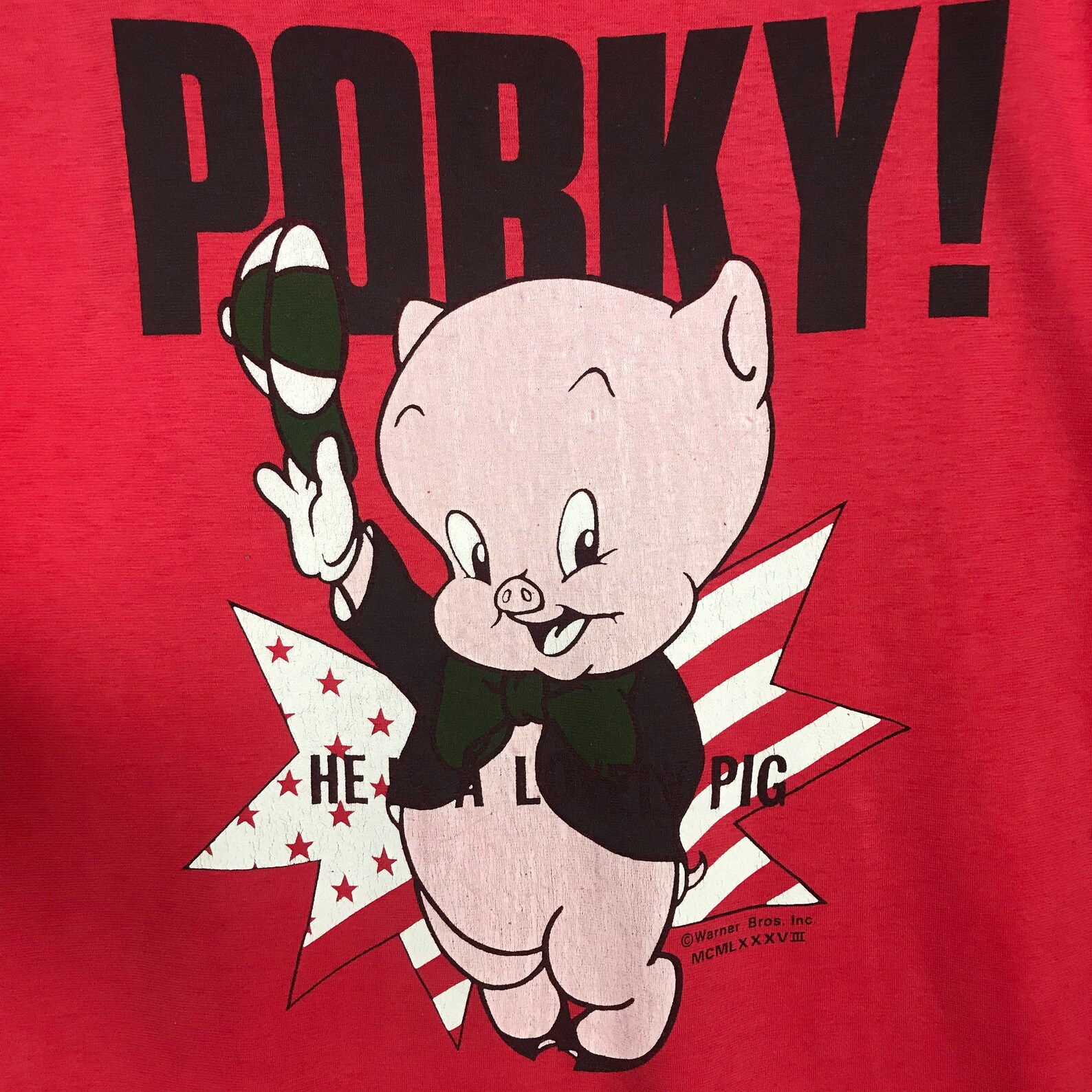 Rare Vintage 90s Porky Pig Cartoon Character Warner Bros Inc - Etsy ...