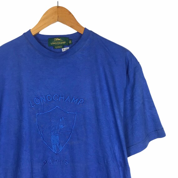 Rare!! Vintage 90s LONGCHAMP Paris Golf Big Logo Embr… - Gem